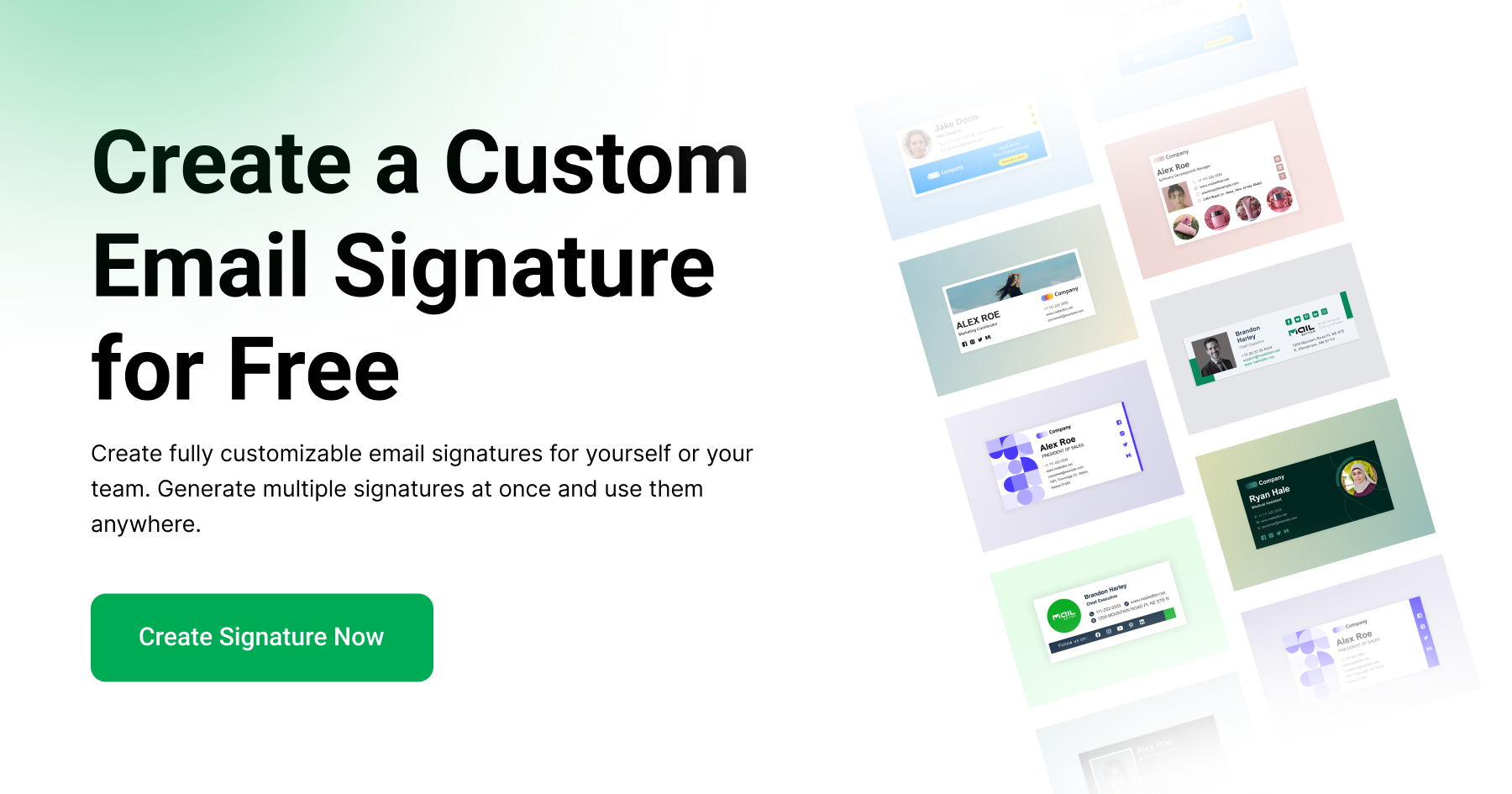 Create Professional Email Signatures